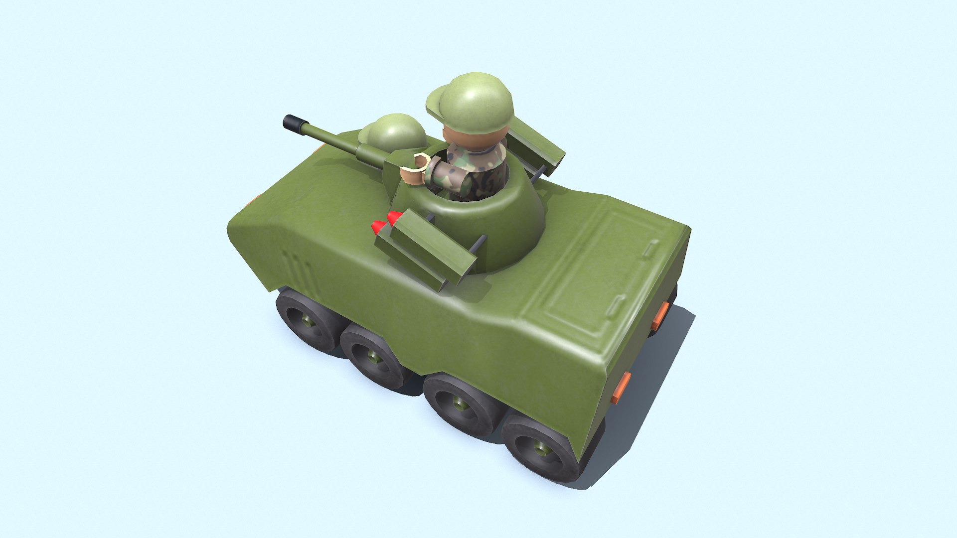 Free 3D Toy Tank Low-poly PBR - TurboSquid 2049501
