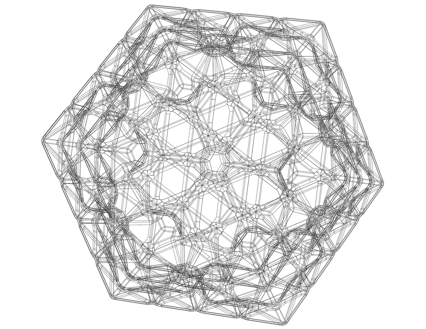 3D Wireframe Shape Icosahedron Flake Model - TurboSquid 2201624