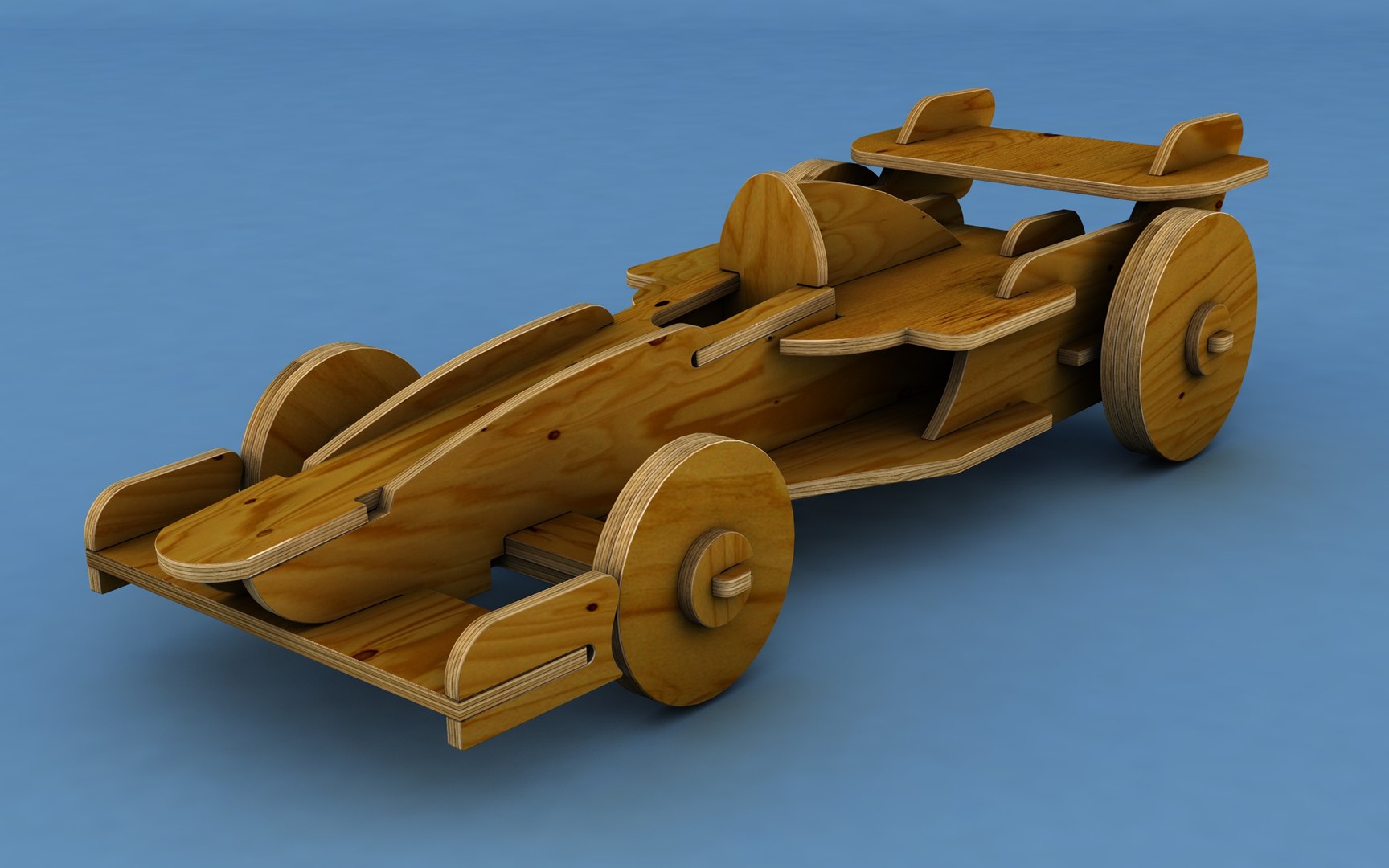 3D Wooden Race Car - TurboSquid 1242363