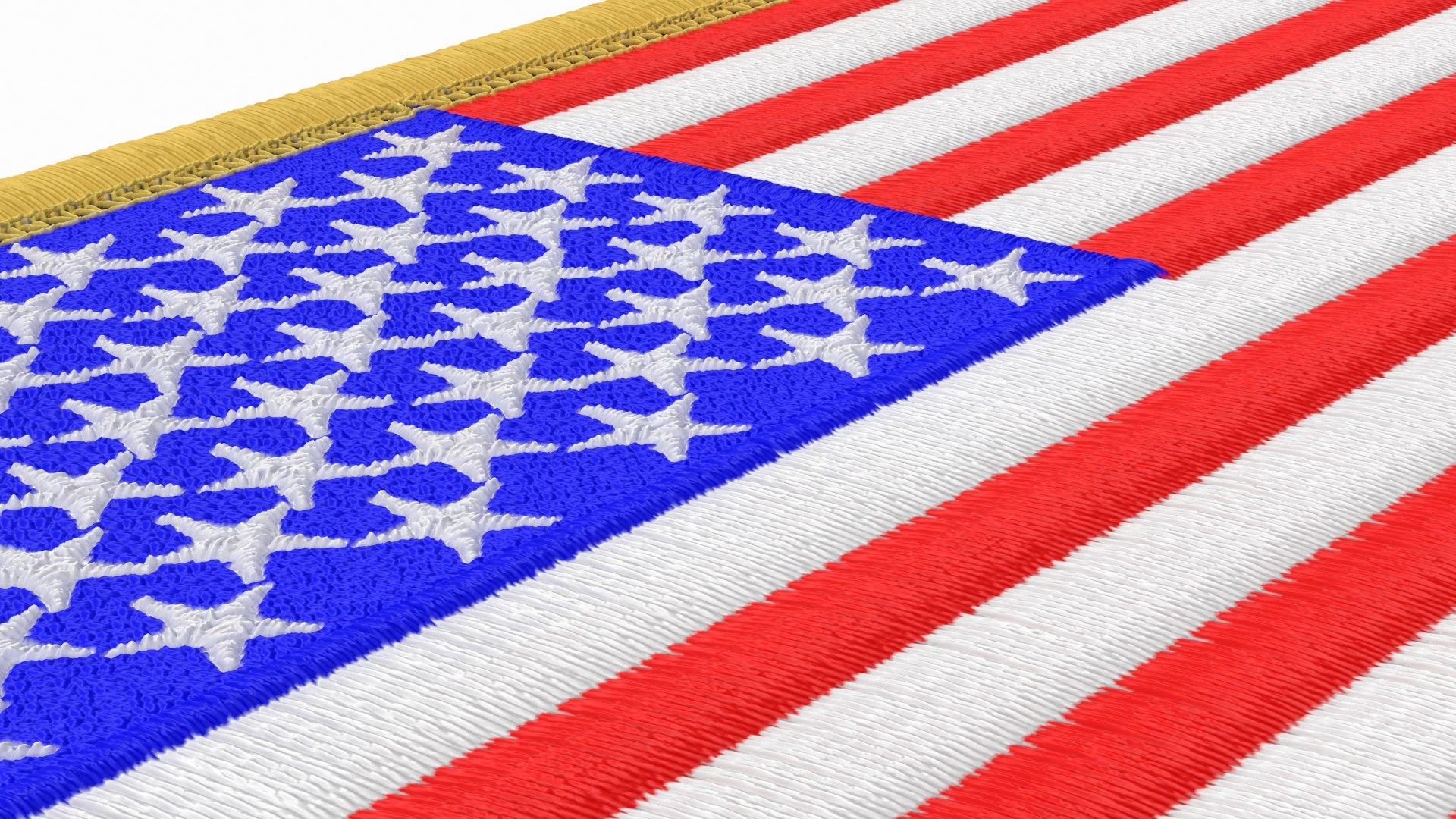 USA Flag Patch Model - TurboSquid 2202483