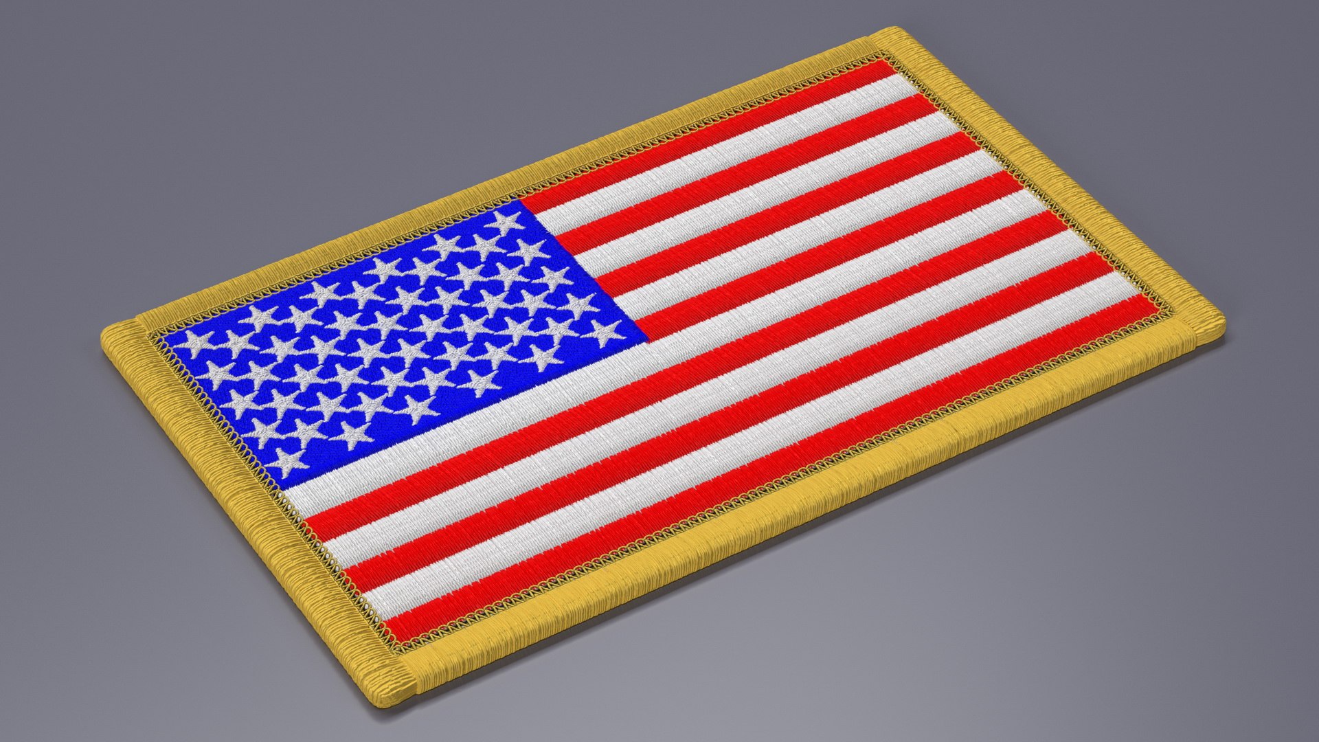 USA Flag Patch Model - TurboSquid 2202483