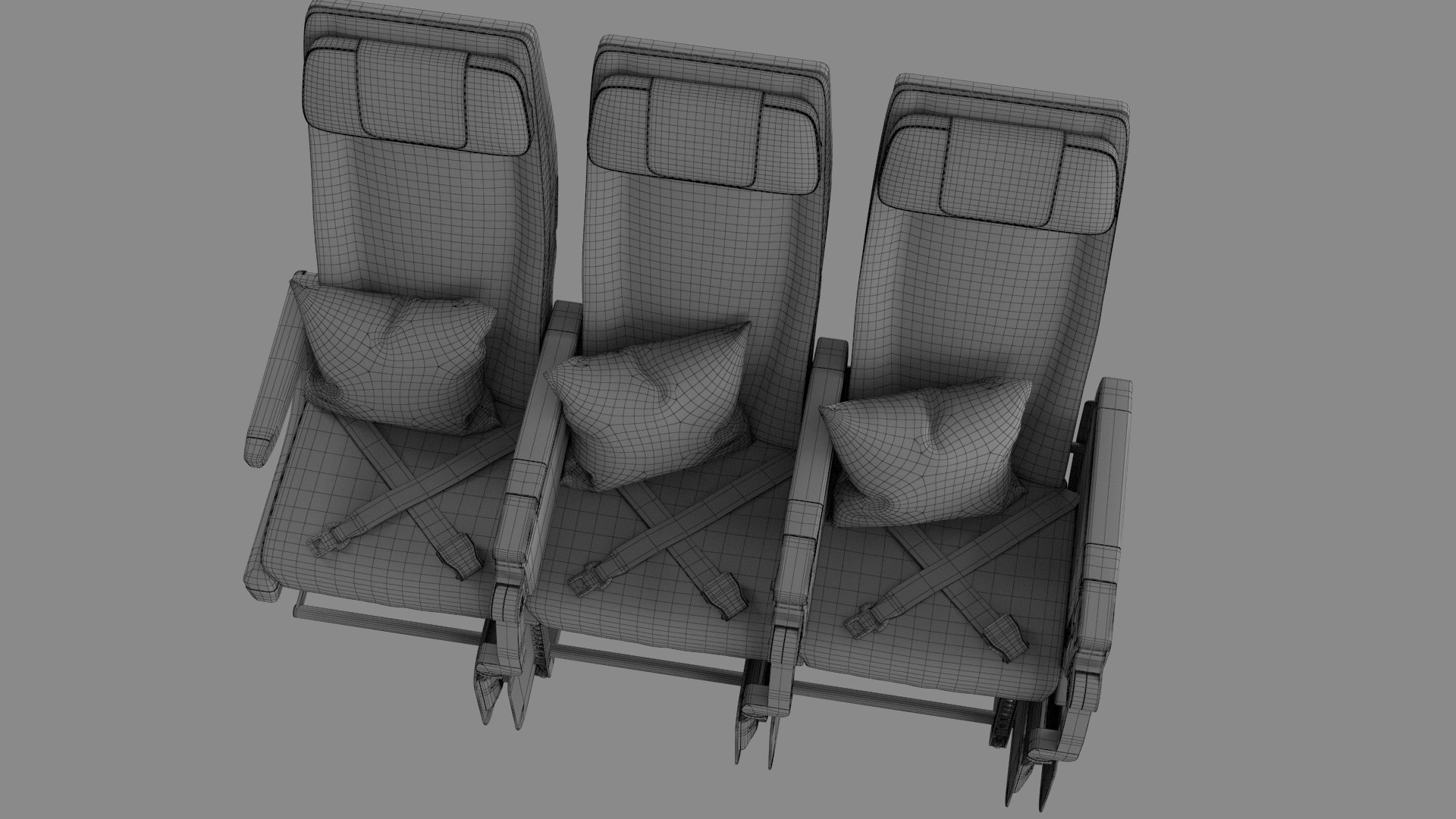 3D Economy Airplane Seat Singapore Model - TurboSquid 1485216