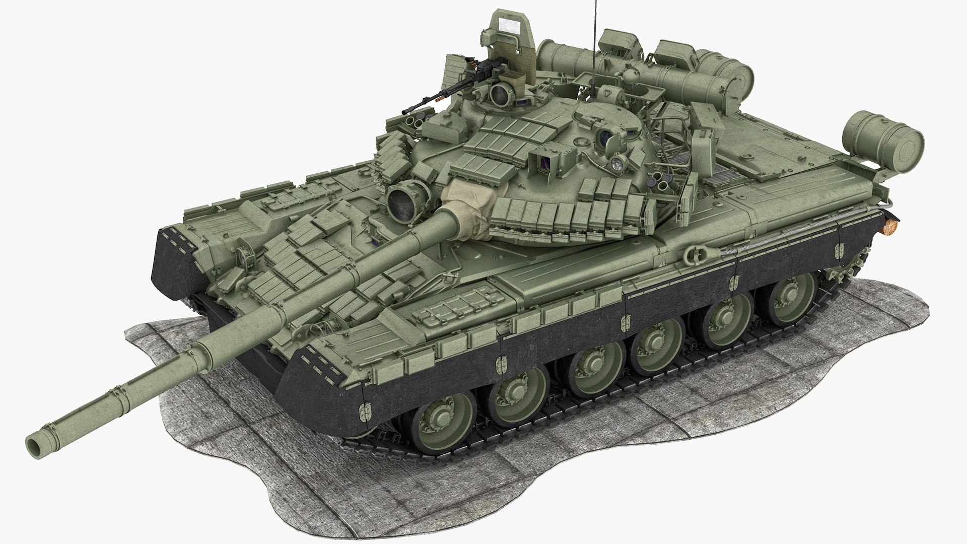 3D T-80BV Main Battle Tank - TurboSquid 2268528