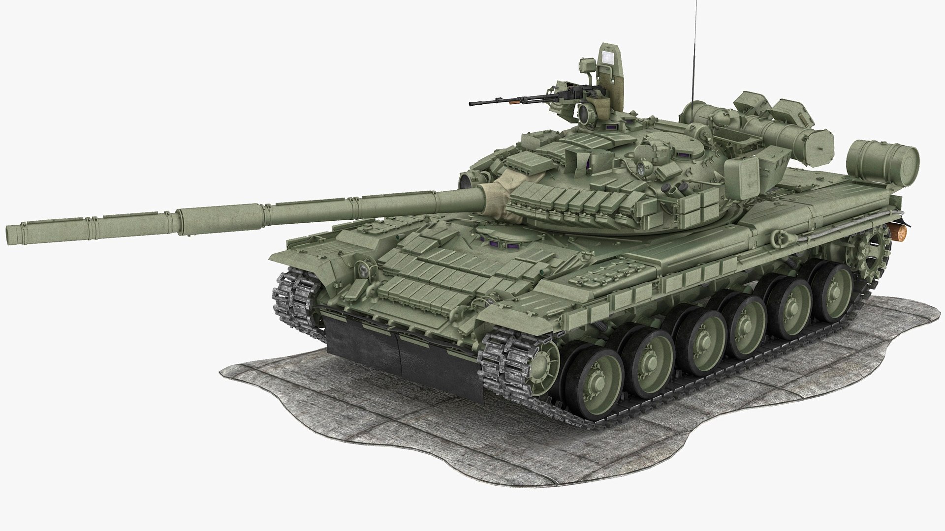 3D T-80BV Main Battle Tank - TurboSquid 2268528
