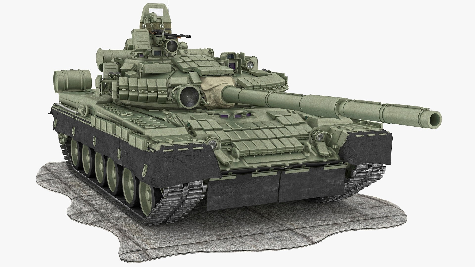 3D T-80BV Main Battle Tank - TurboSquid 2268528