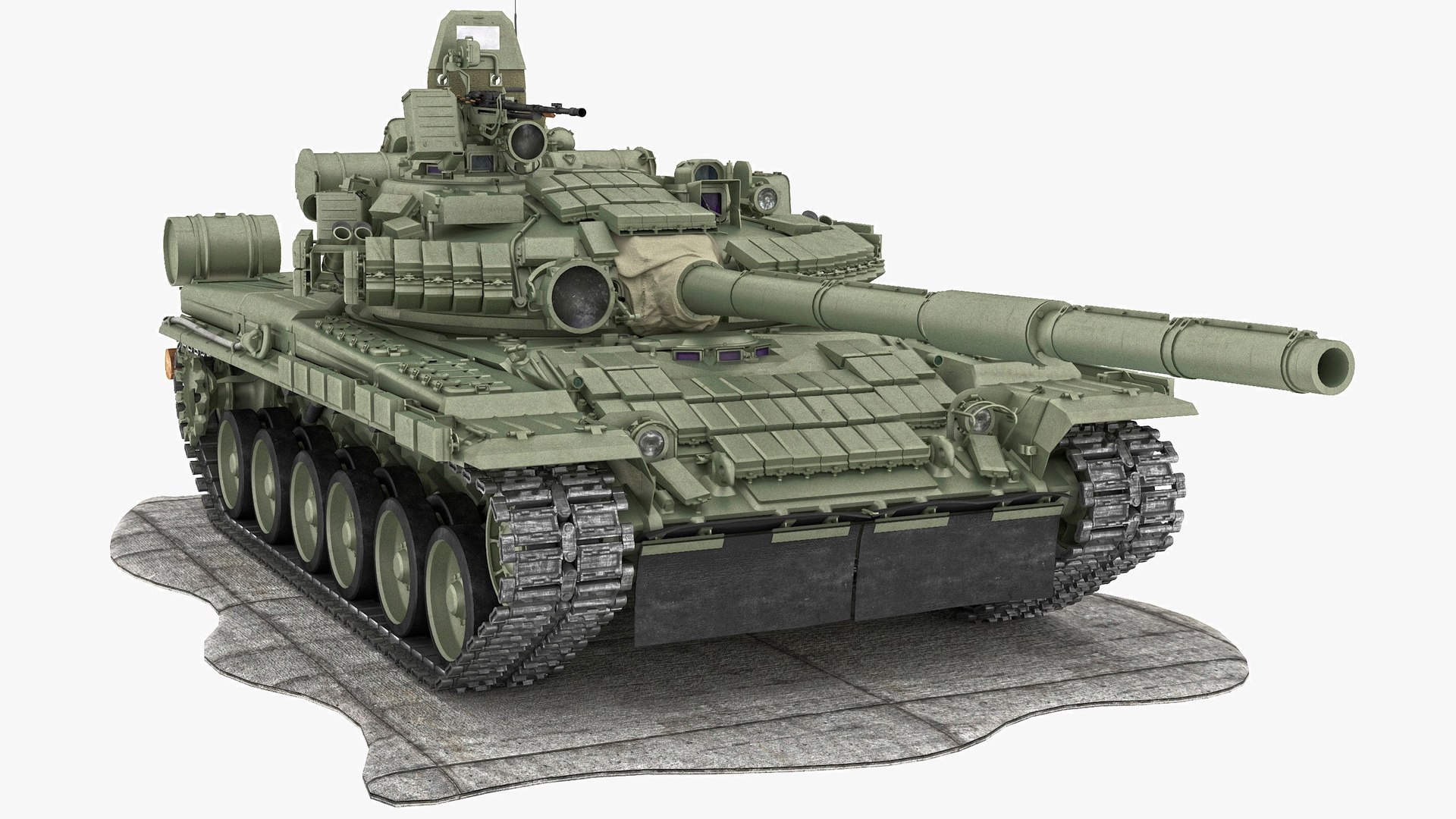 3D T-80BV Main Battle Tank - TurboSquid 2268528