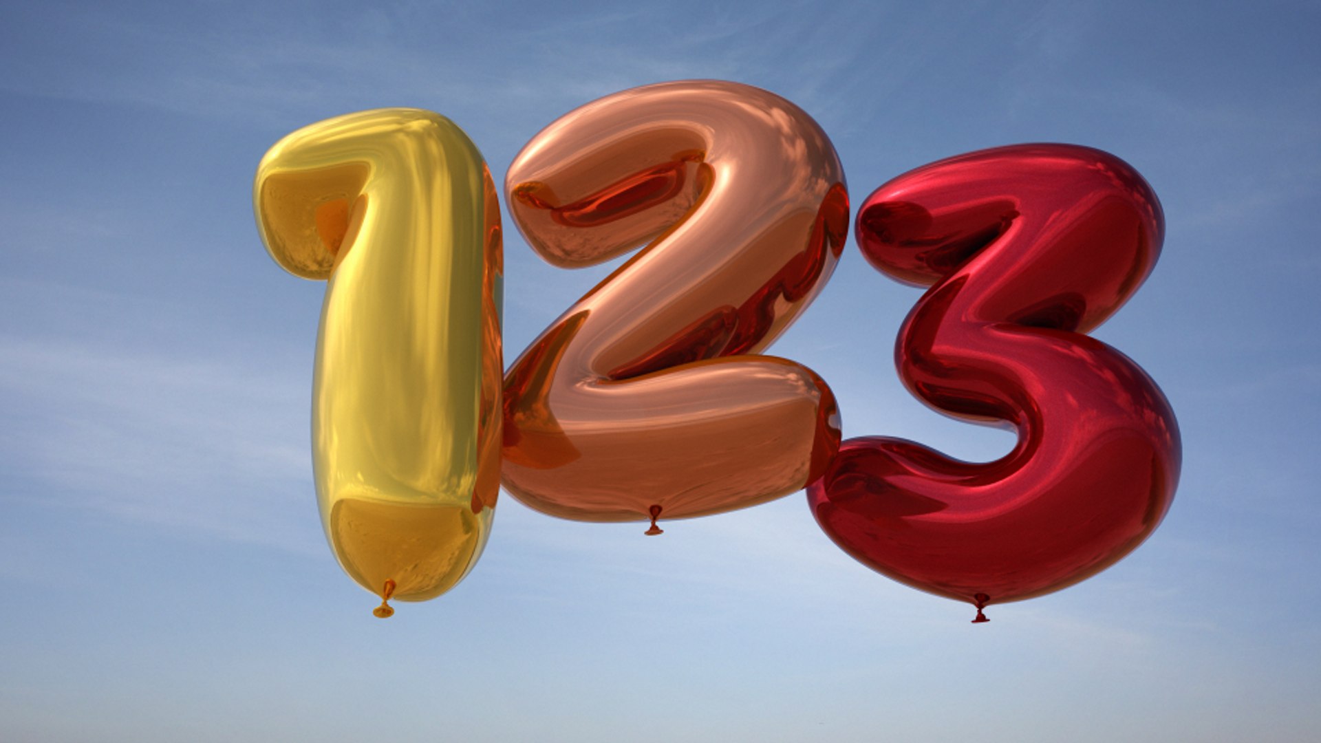 Balloons Numbers 3d 3ds