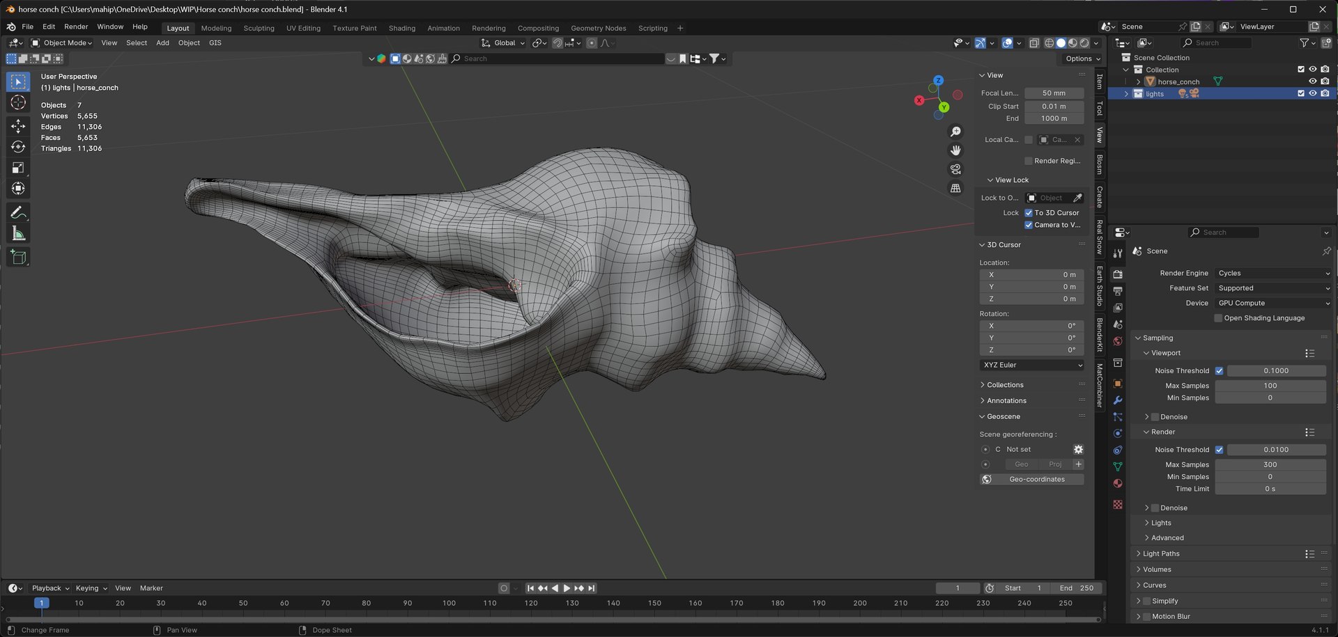 Horse Conch Shell 3D Model - TurboSquid 2370947