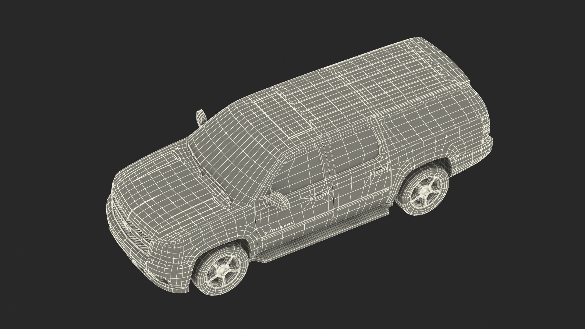 3d Model Of Chevrolet Suburban 2014