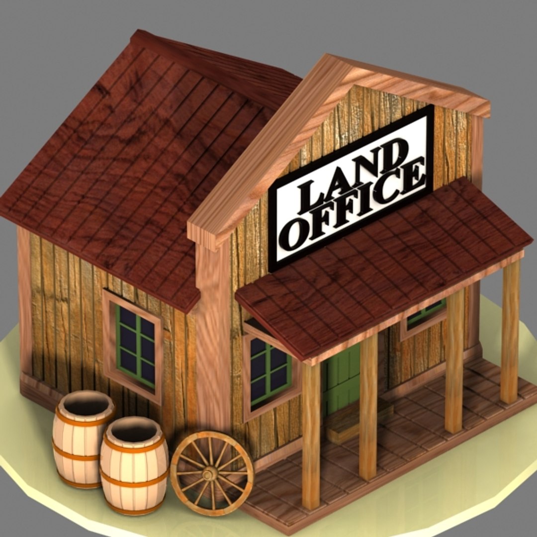 Cartoon Western Building 3ds