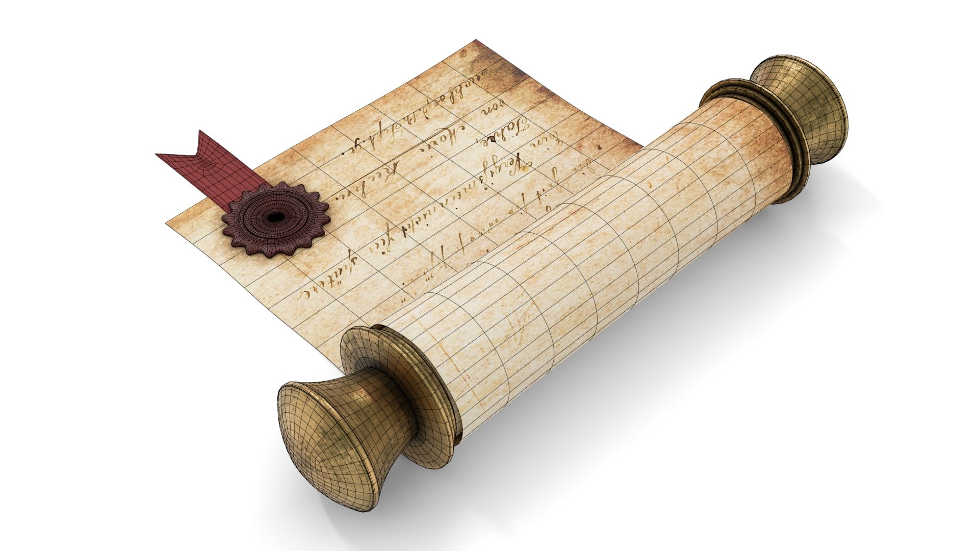 Ancient scroll 3D model - TurboSquid 1702503
