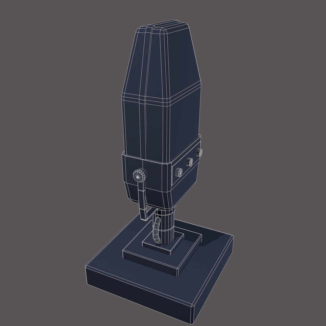 Vintage microphone 3D model - TurboSquid 1380869