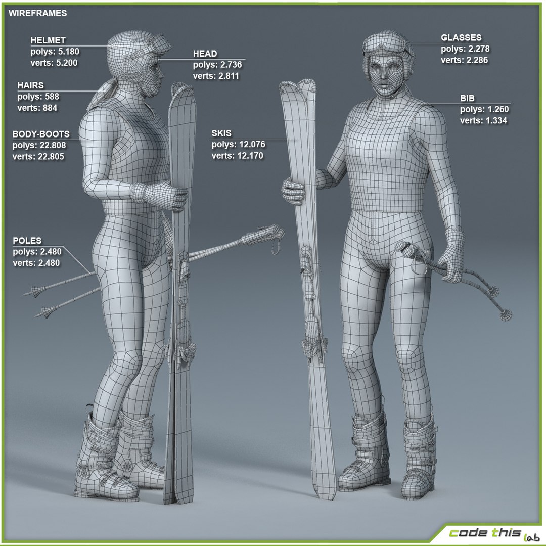 3d Model Ski