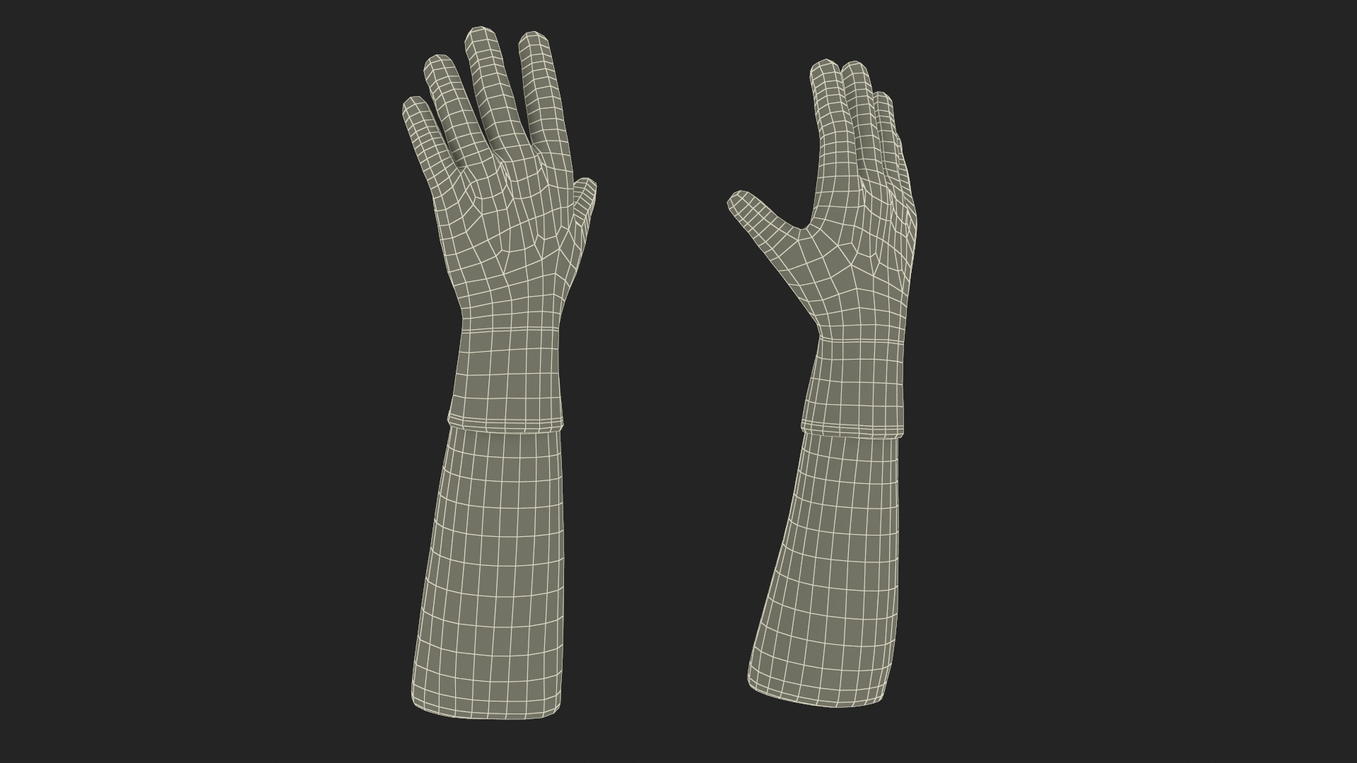 3D Hands In Safety Work Gloves Green Rigged Model - TurboSquid 2347174