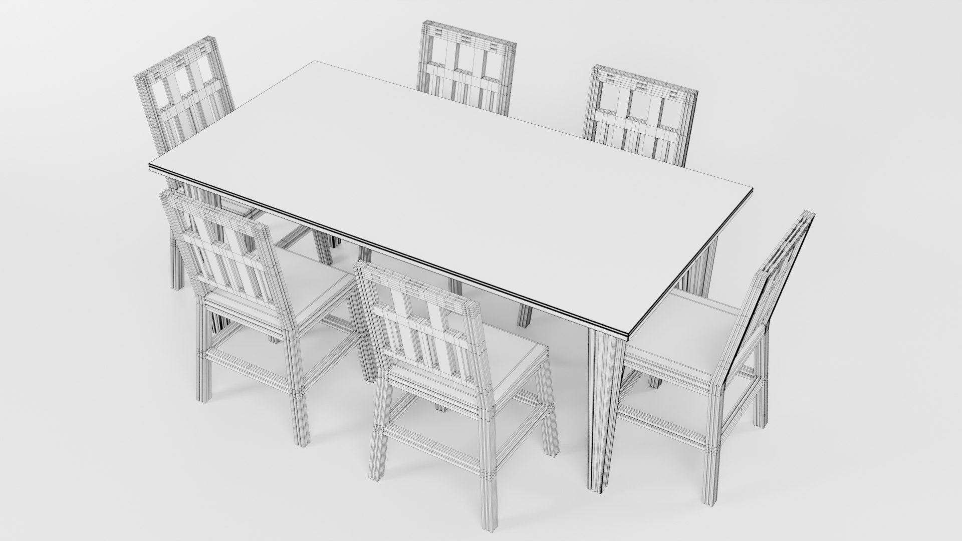 Dining Set N1 3D Model - TurboSquid 2411173