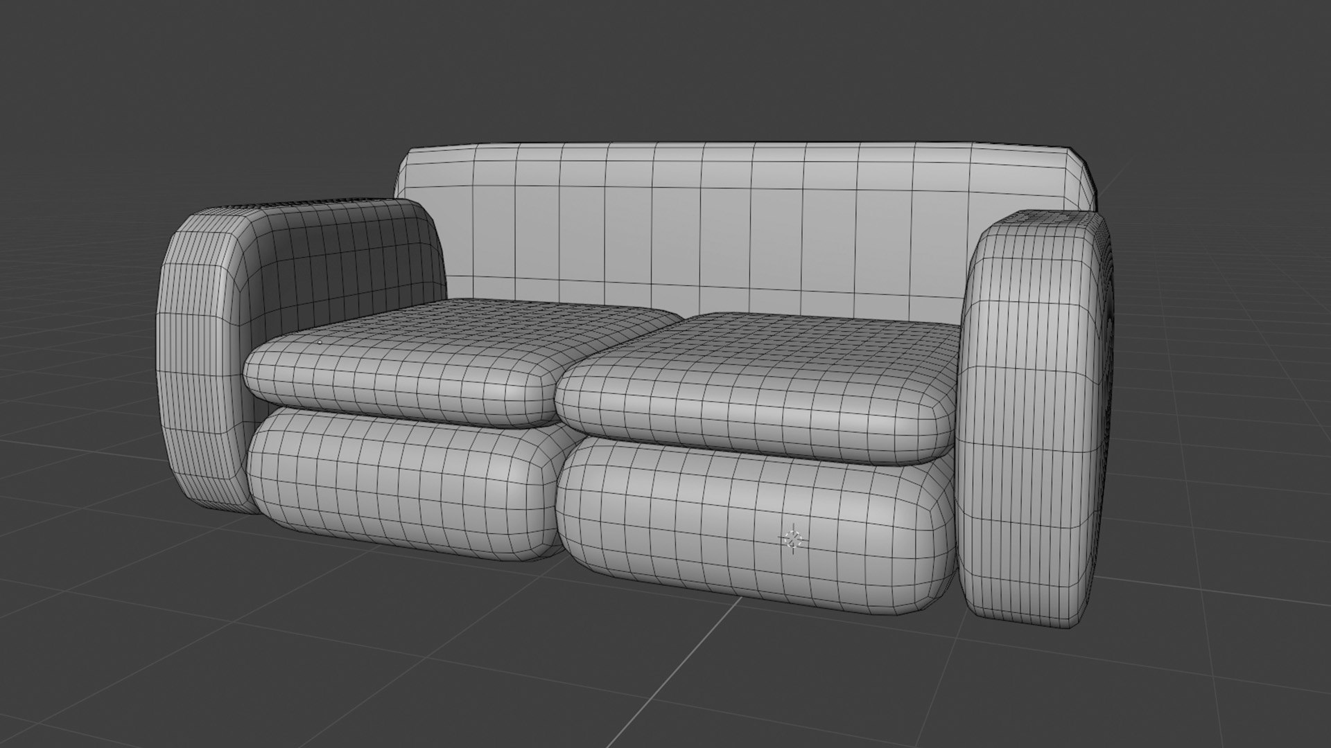 3D Cartoon Simple Sofa Model - TurboSquid 2215087