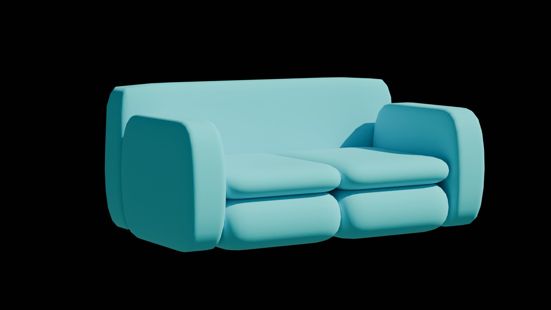 3D Cartoon Simple Sofa Model - TurboSquid 2215087