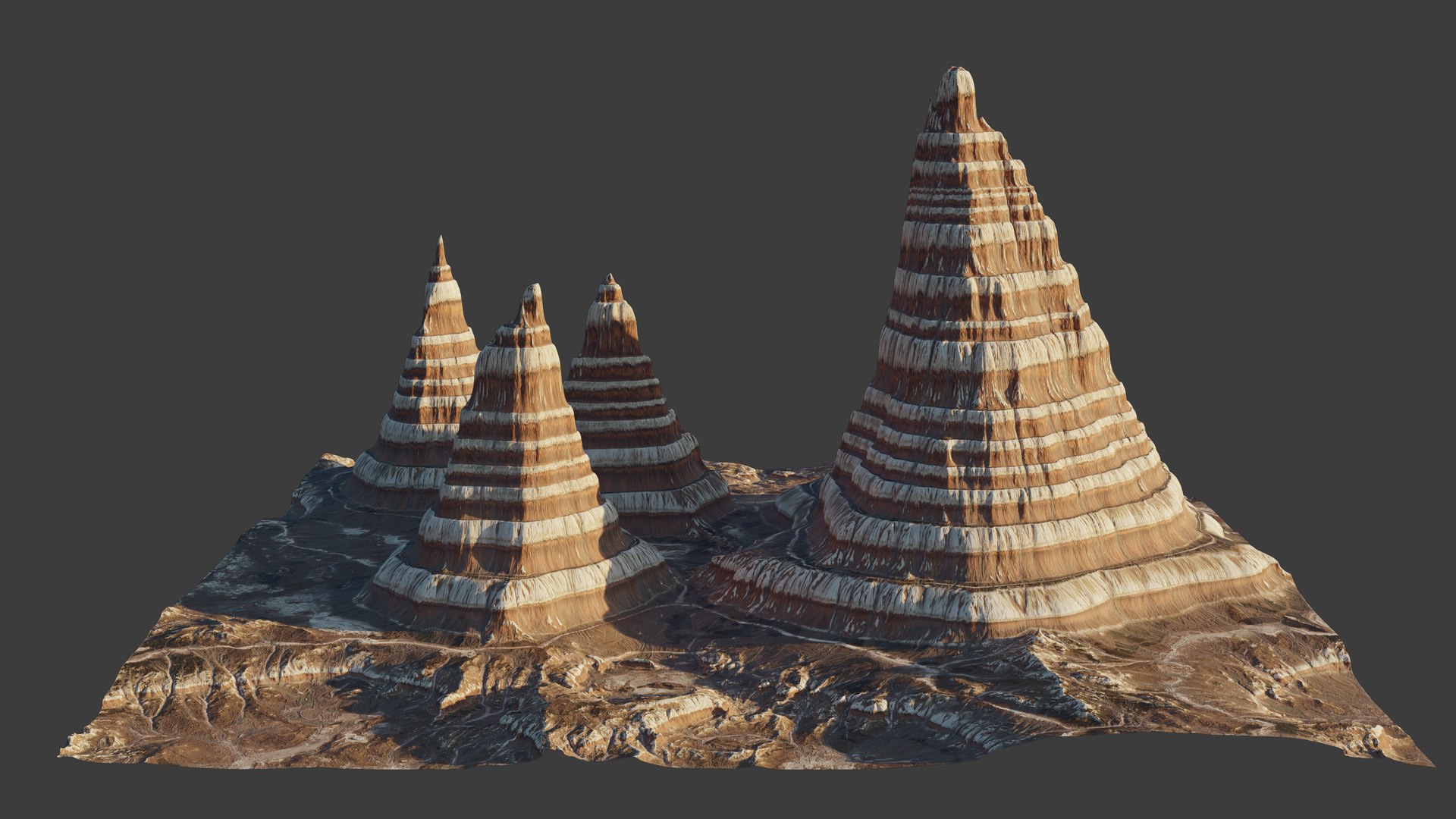 8K Detailed Cliff Landscape 3D Model - TurboSquid 1811282