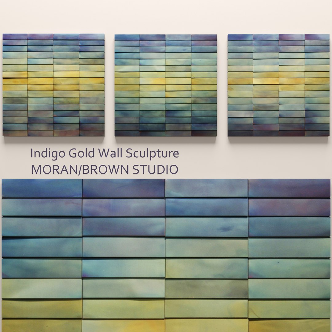 Indigo Gold Wall Sculpture 3d Model