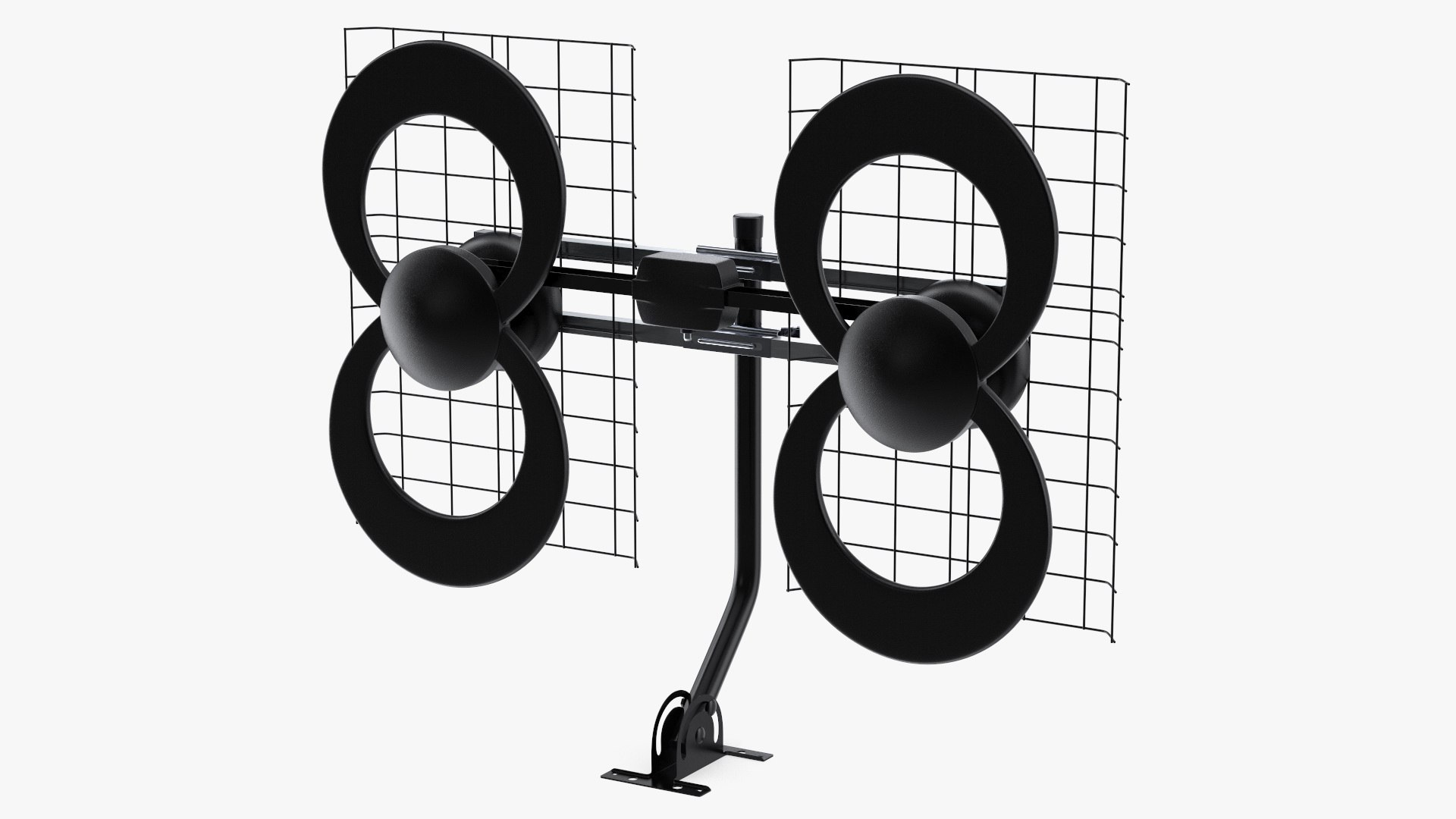 Quad Loop UHF Multi Directional Antenna 3D Model - TurboSquid 1772208