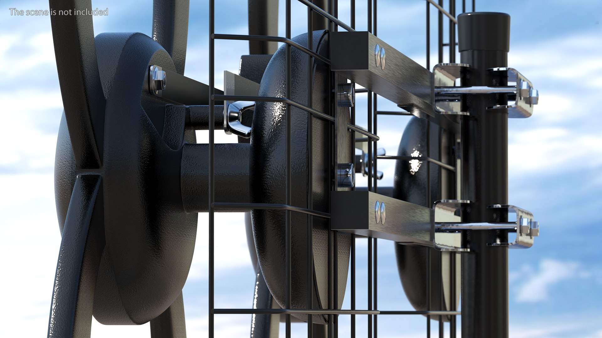 Quad Loop UHF Multi Directional Antenna 3D Model - TurboSquid 1772208