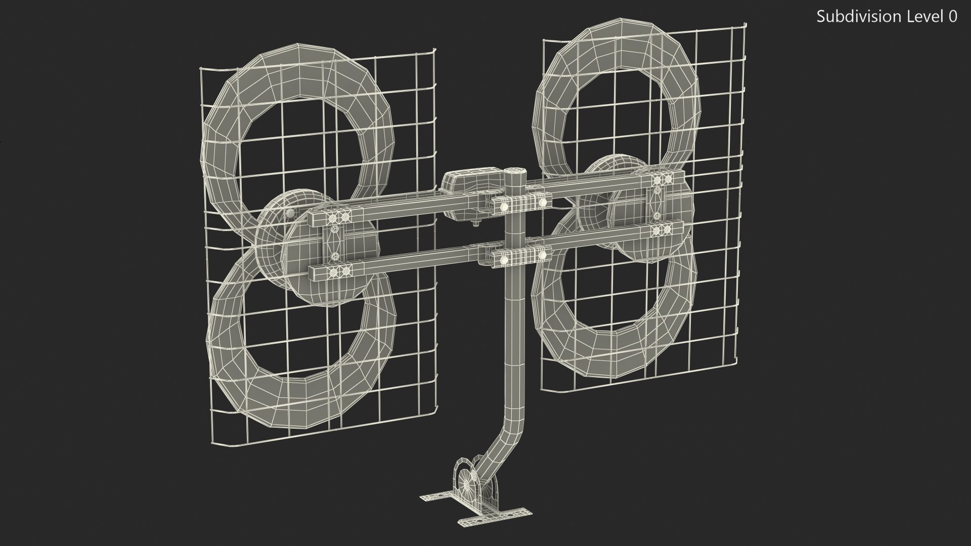 Quad Loop UHF Multi Directional Antenna 3D Model - TurboSquid 1772208