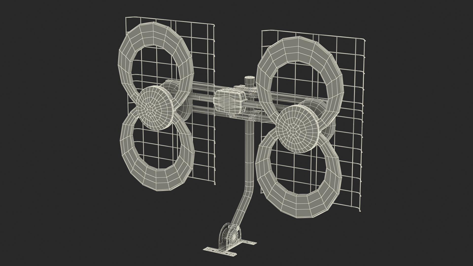 Quad Loop UHF Multi Directional Antenna 3D Model - TurboSquid 1772208