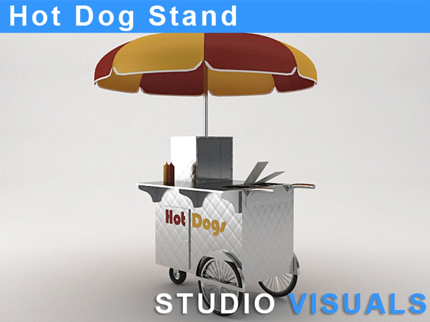 Hot Dog Stand 3d Model