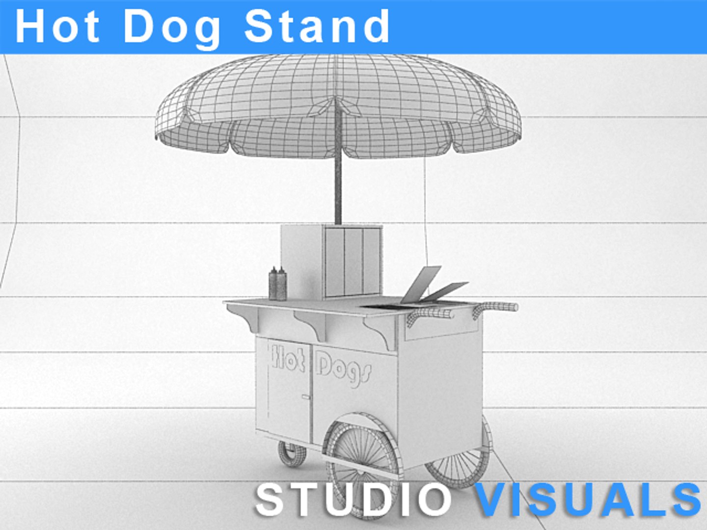 Hot Dog Stand 3d Model
