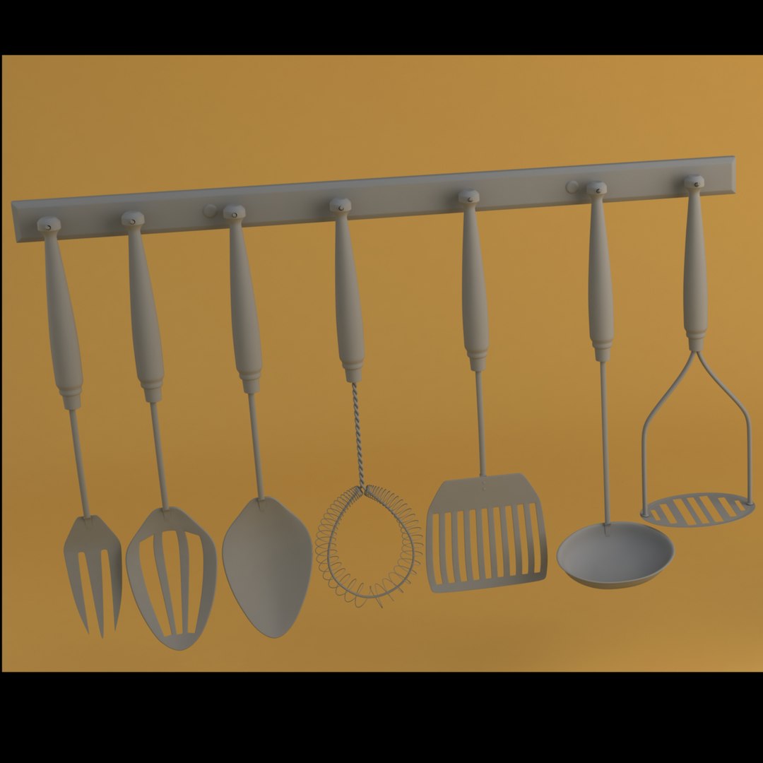 3d Model Kitchen Utensils