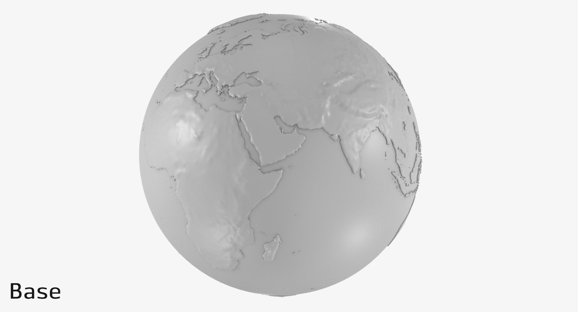 3D Solid Color Topographic Globe Model - TurboSquid 2316789