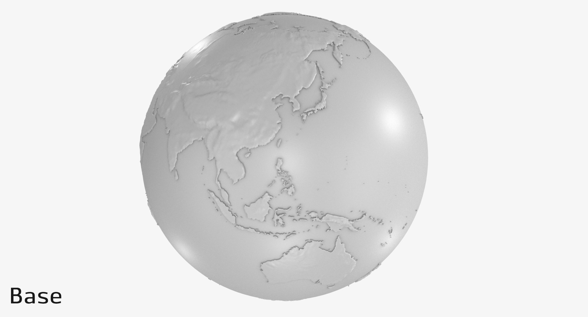 3D Solid Color Topographic Globe Model - TurboSquid 2316789