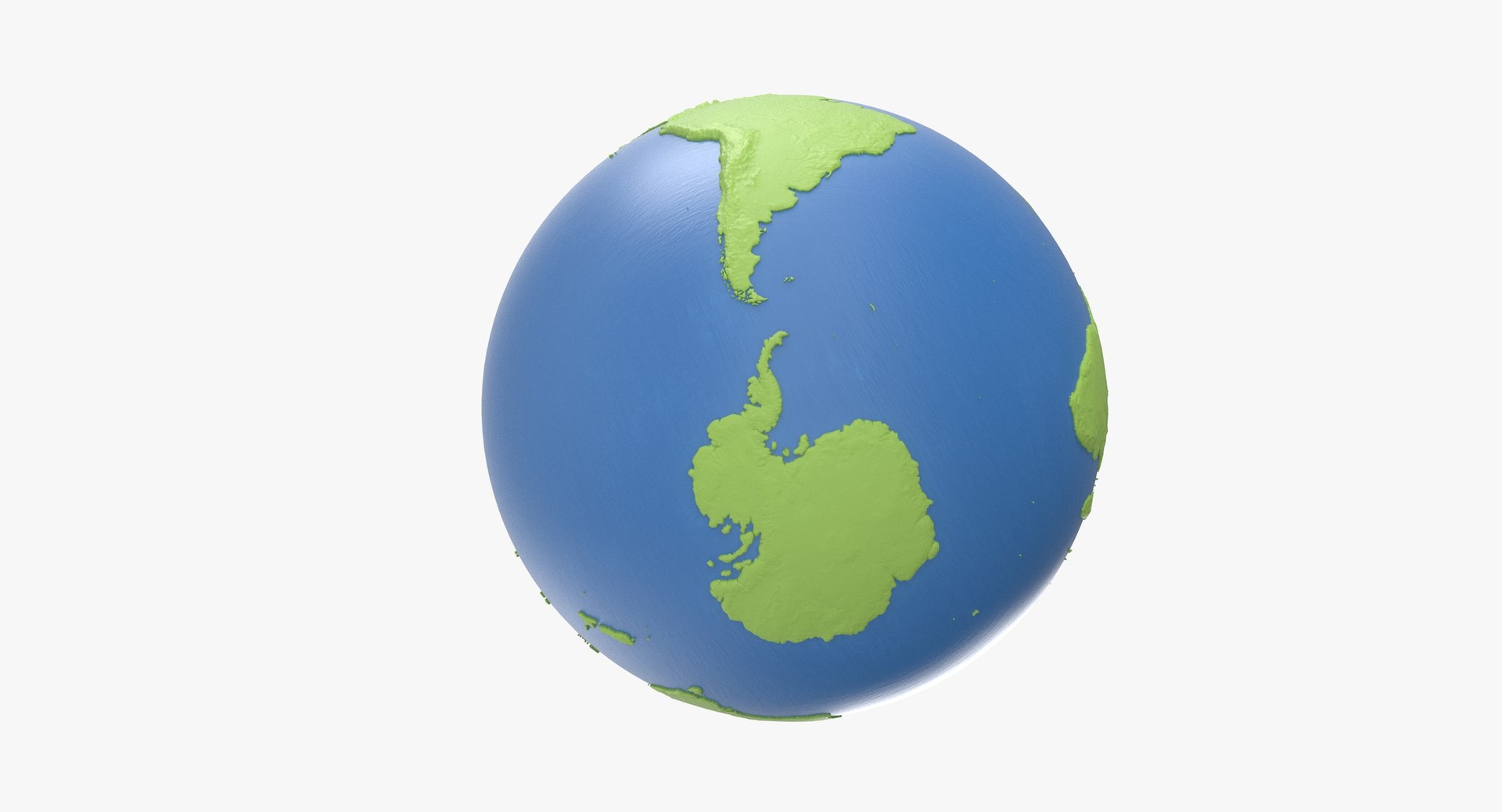 3D Solid Color Topographic Globe Model - TurboSquid 2316789