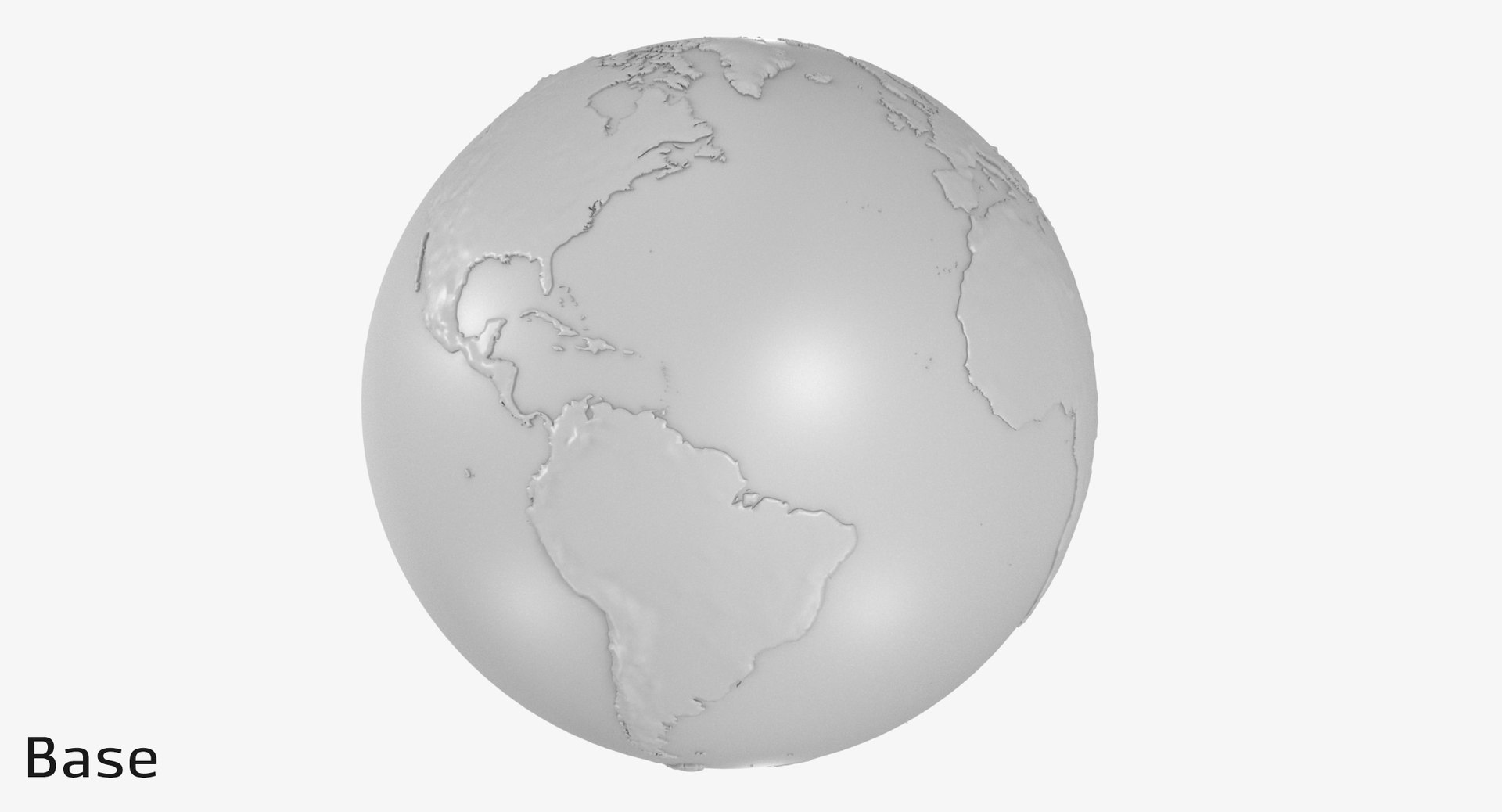 3D Solid Color Topographic Globe Model - TurboSquid 2316789