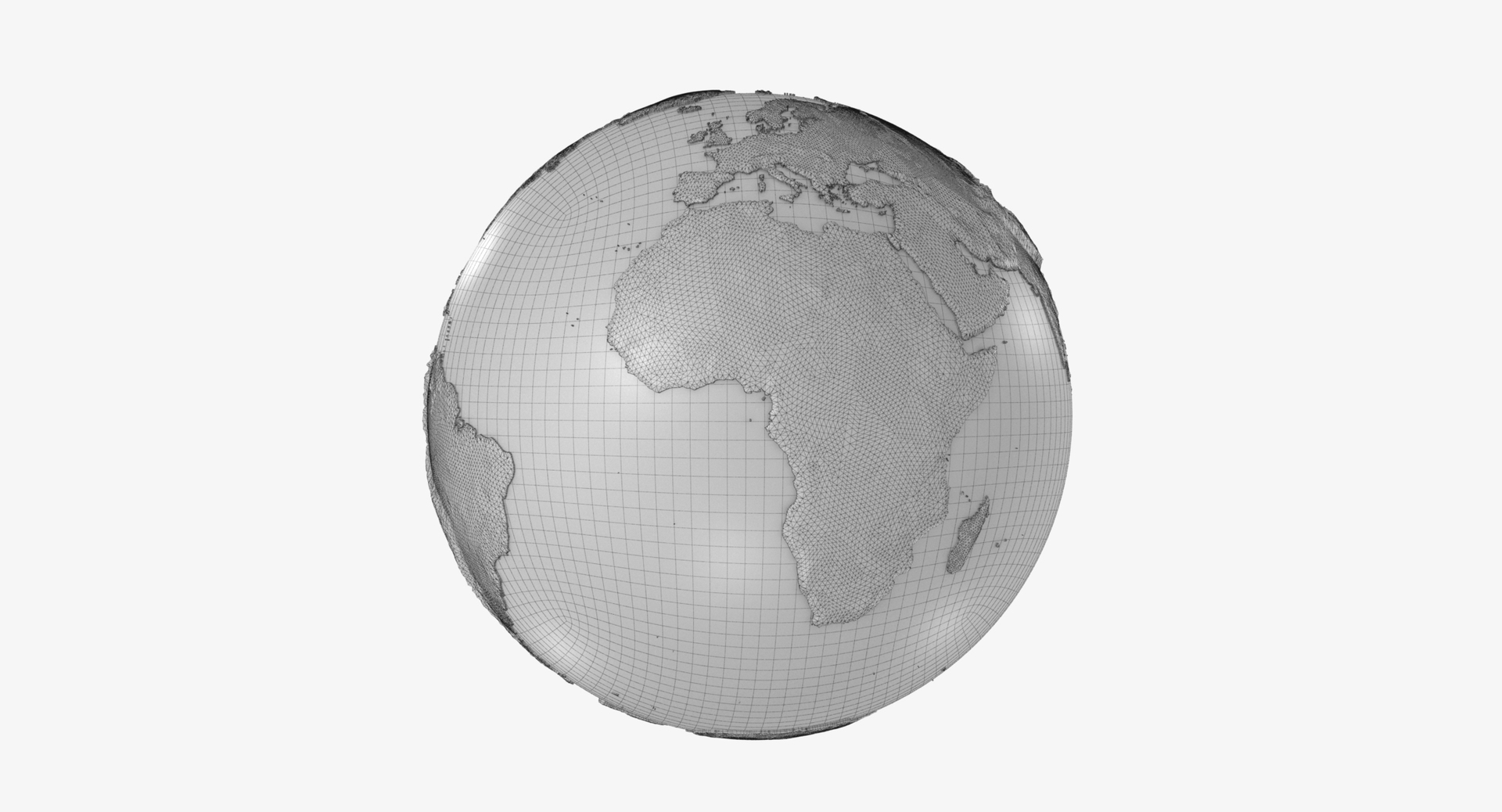 3D Solid Color Topographic Globe Model - TurboSquid 2316789