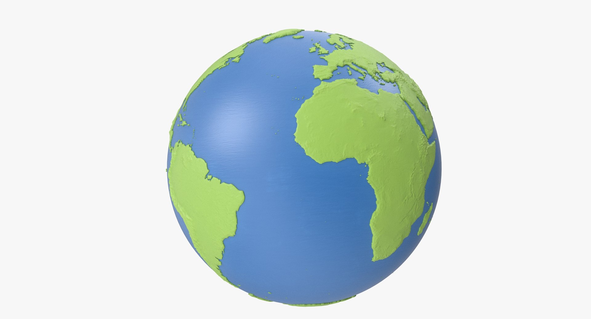 3D Solid Color Topographic Globe Model - TurboSquid 2316789
