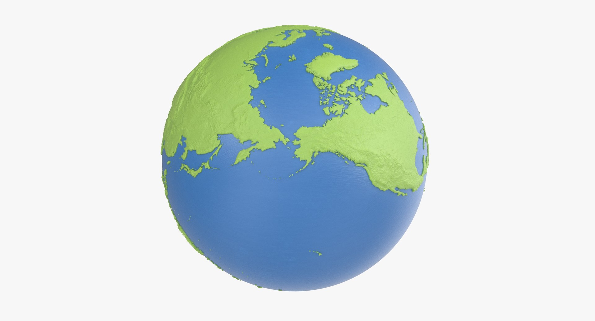 3D Solid Color Topographic Globe Model - TurboSquid 2316789