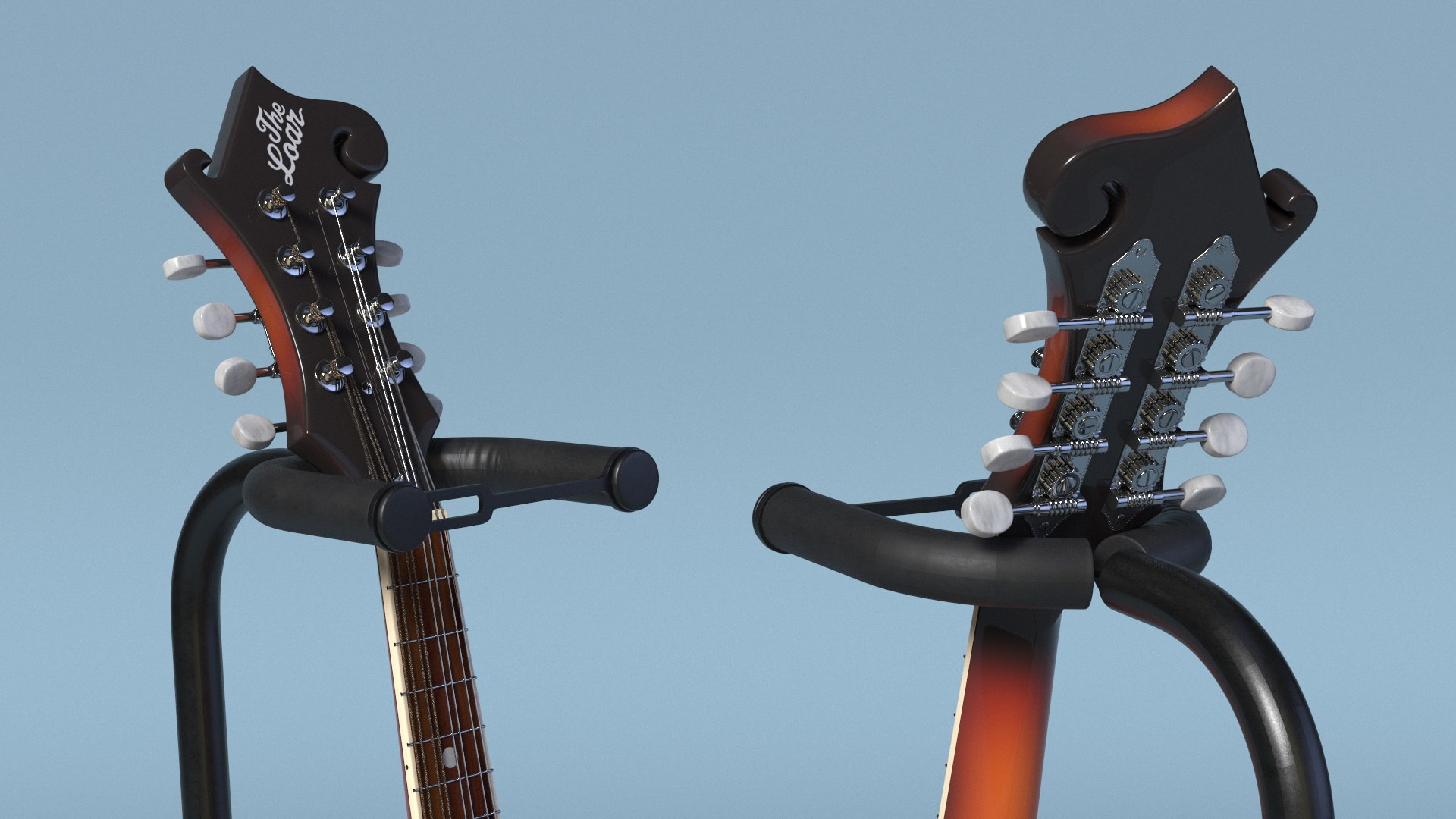 Classic Archtop Mandolin With Tripod Stand 3D - TurboSquid 2378278