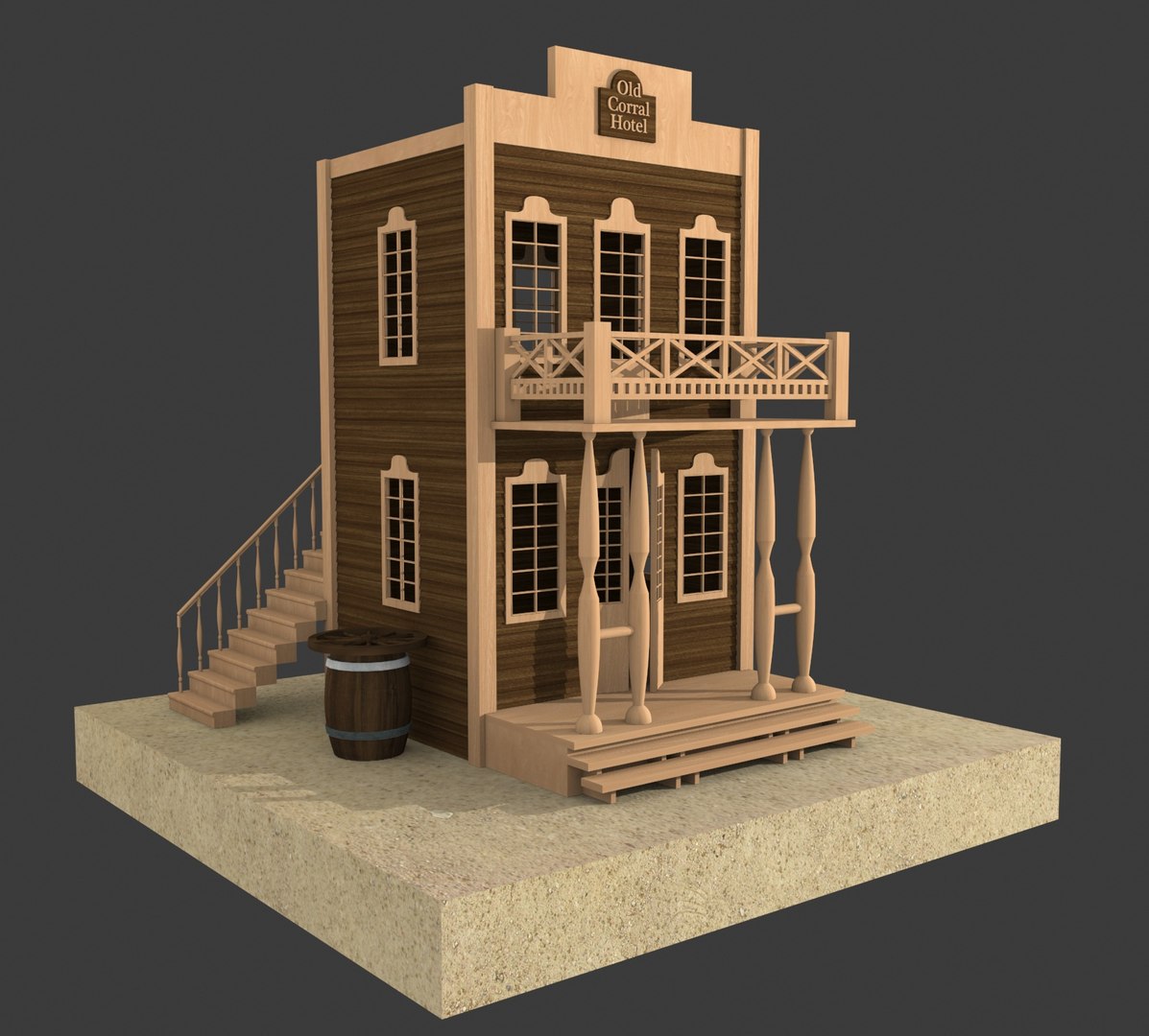 3D Western Building Model - TurboSquid 1187190