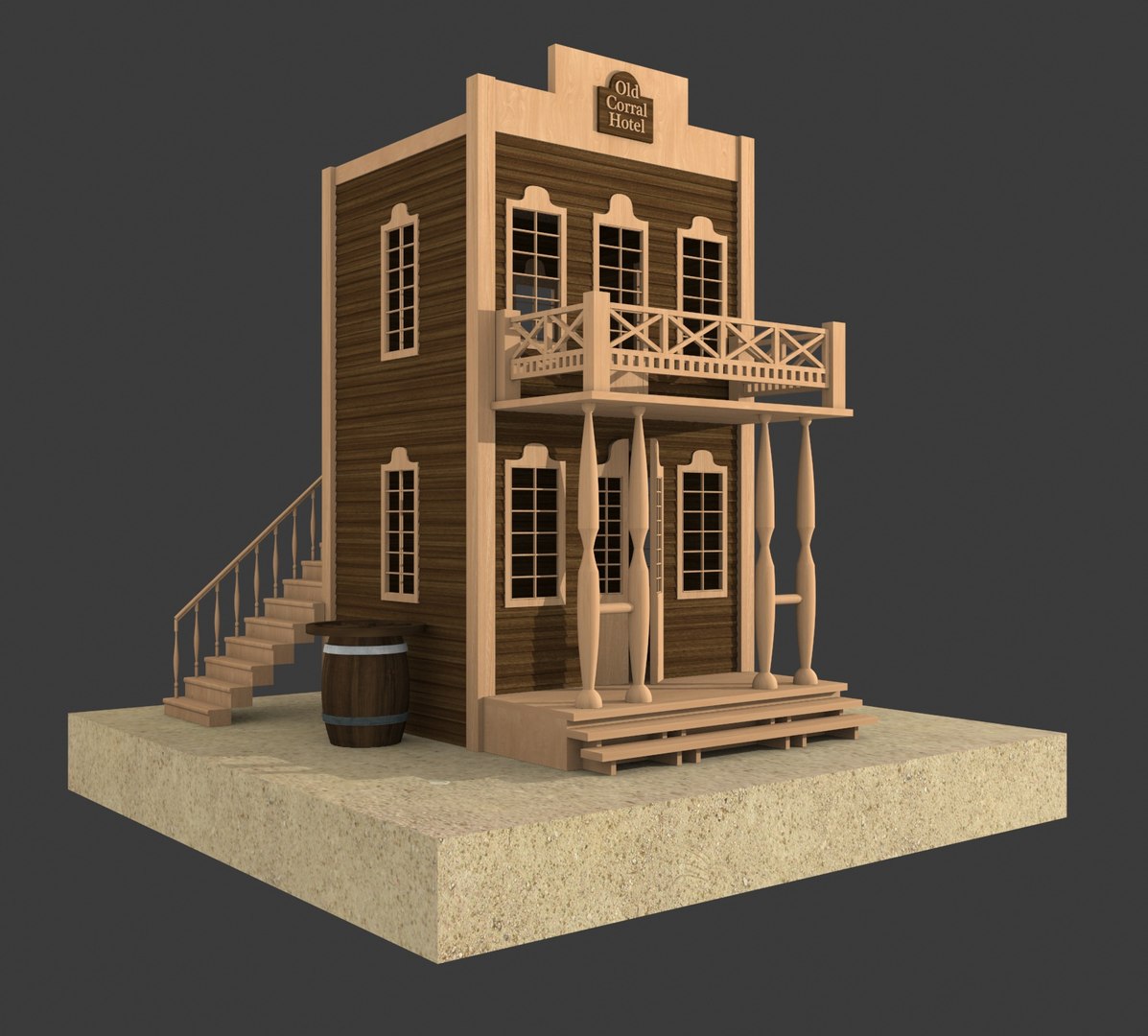 3D Western Building Model - TurboSquid 1187190