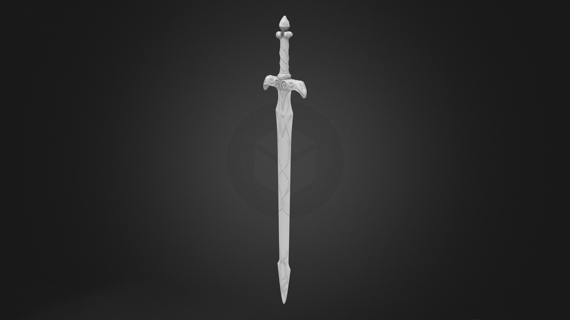 Warriors Long Medieval Long Fantasy Big Fantasy Sword 3D Model ...