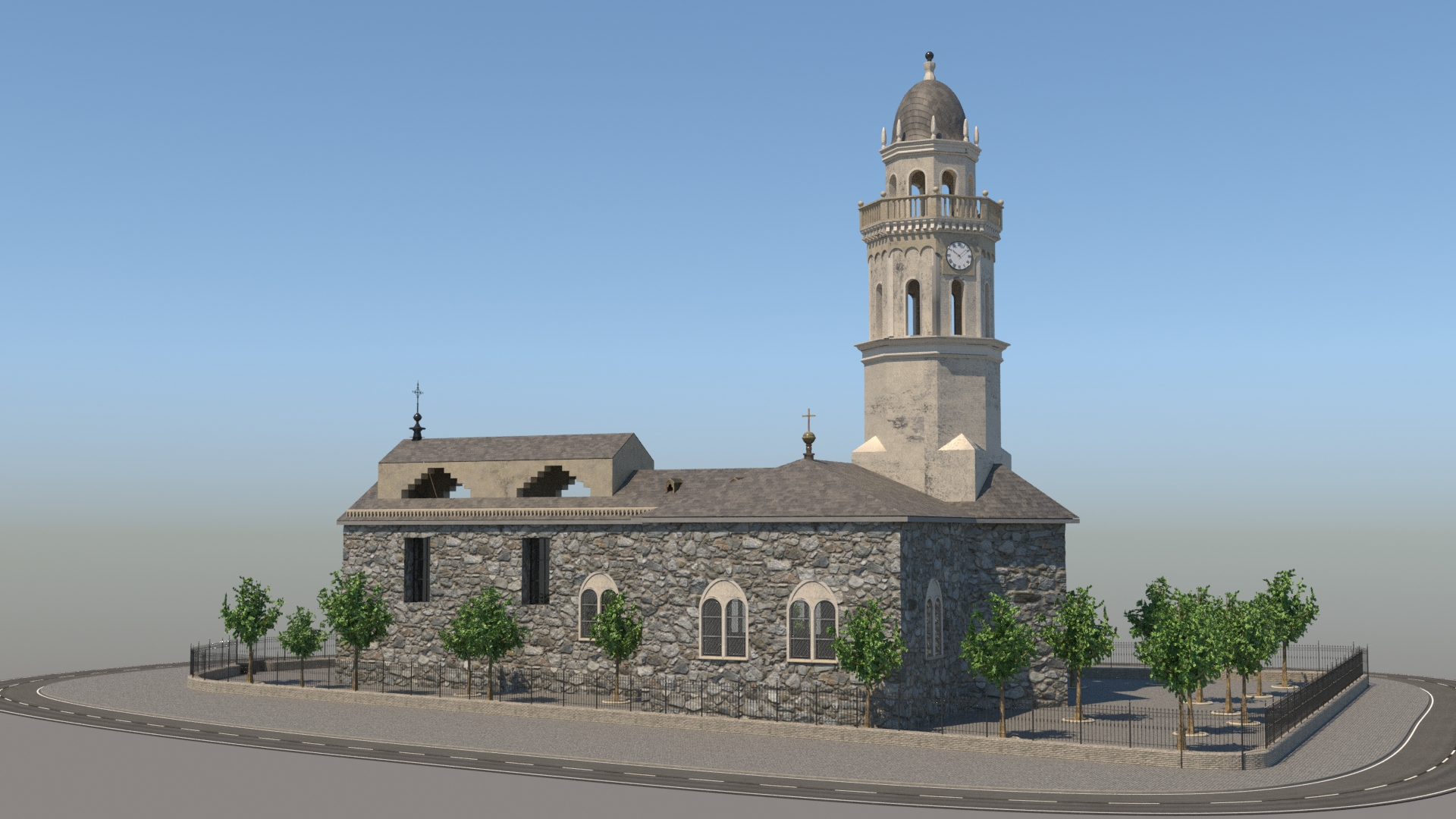 3D Church Building - TurboSquid 1628404