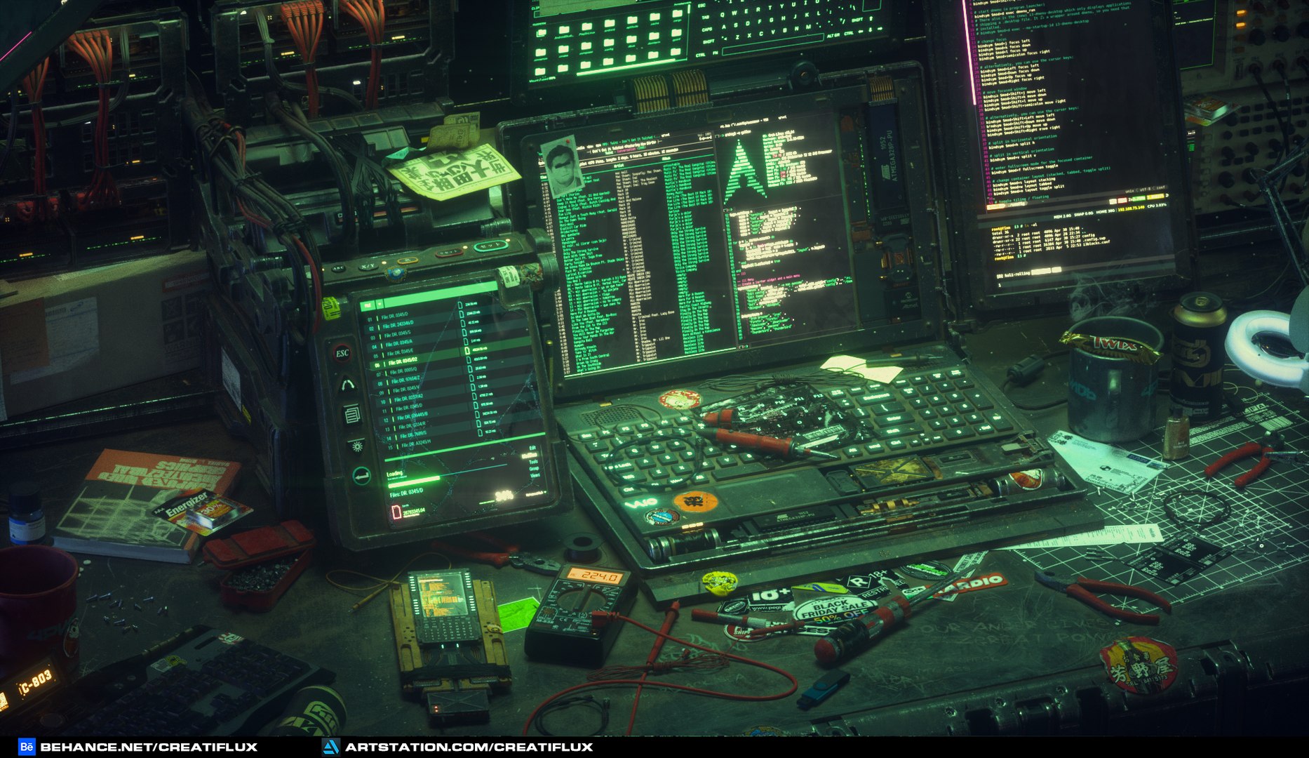 Cyberpunk Hacking 3D Model - TurboSquid 1610345