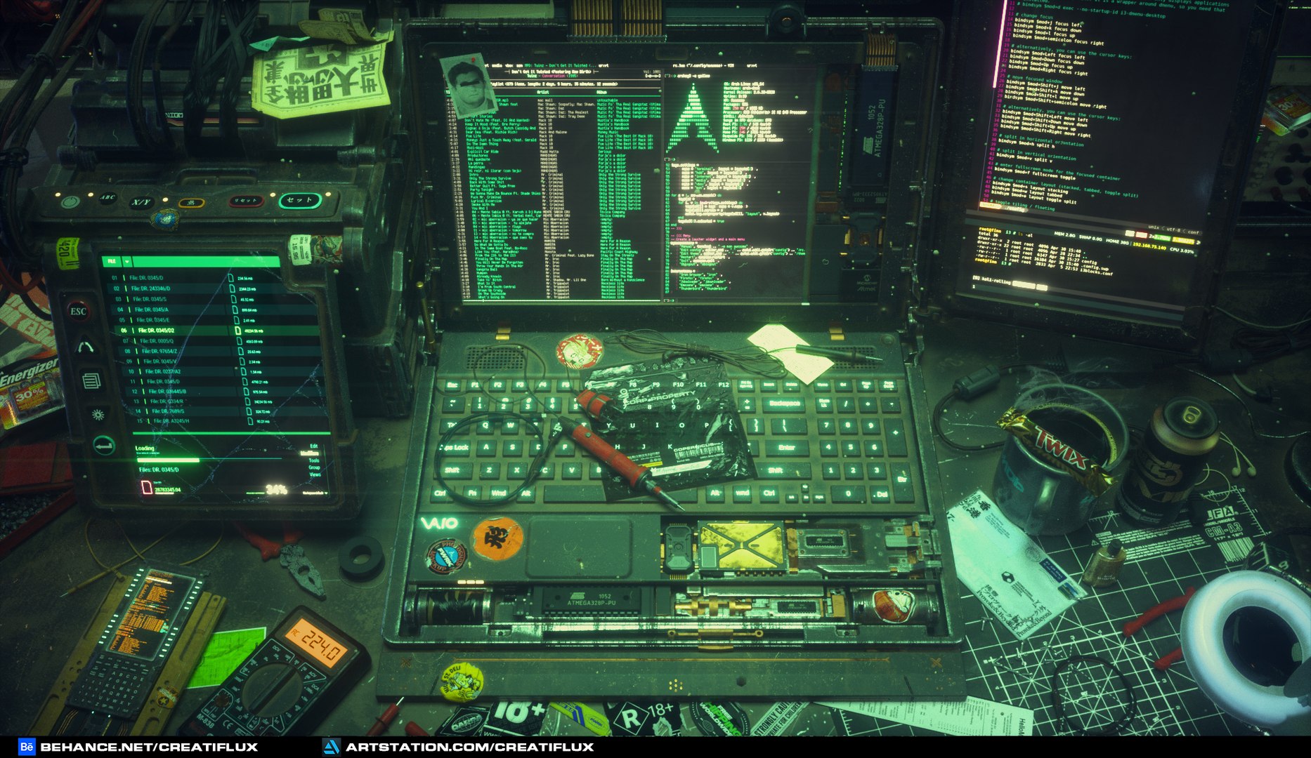 Cyberpunk Hacking 3D Model - TurboSquid 1610345