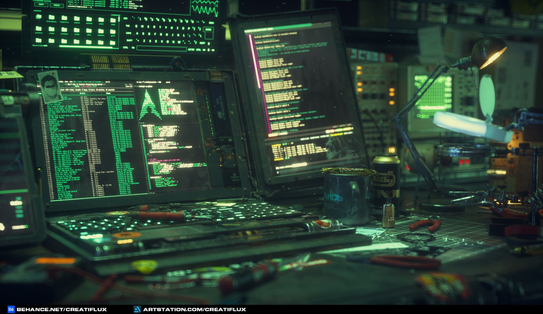Cyberpunk Hacking 3D Model - TurboSquid 1610345