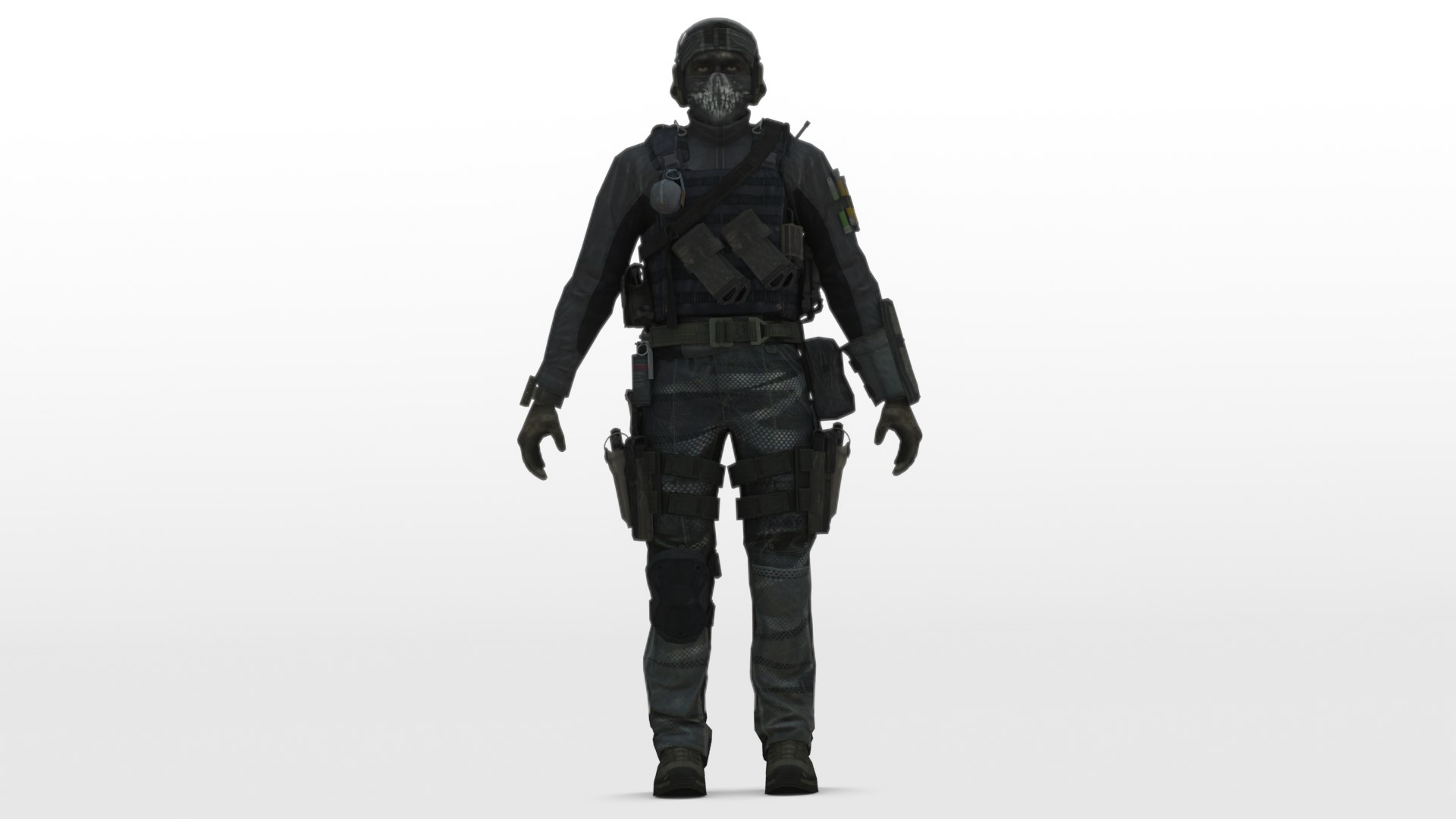 Tactical Spec Ops Soldier 3D Model High-Quality Rigged 3D Model ...