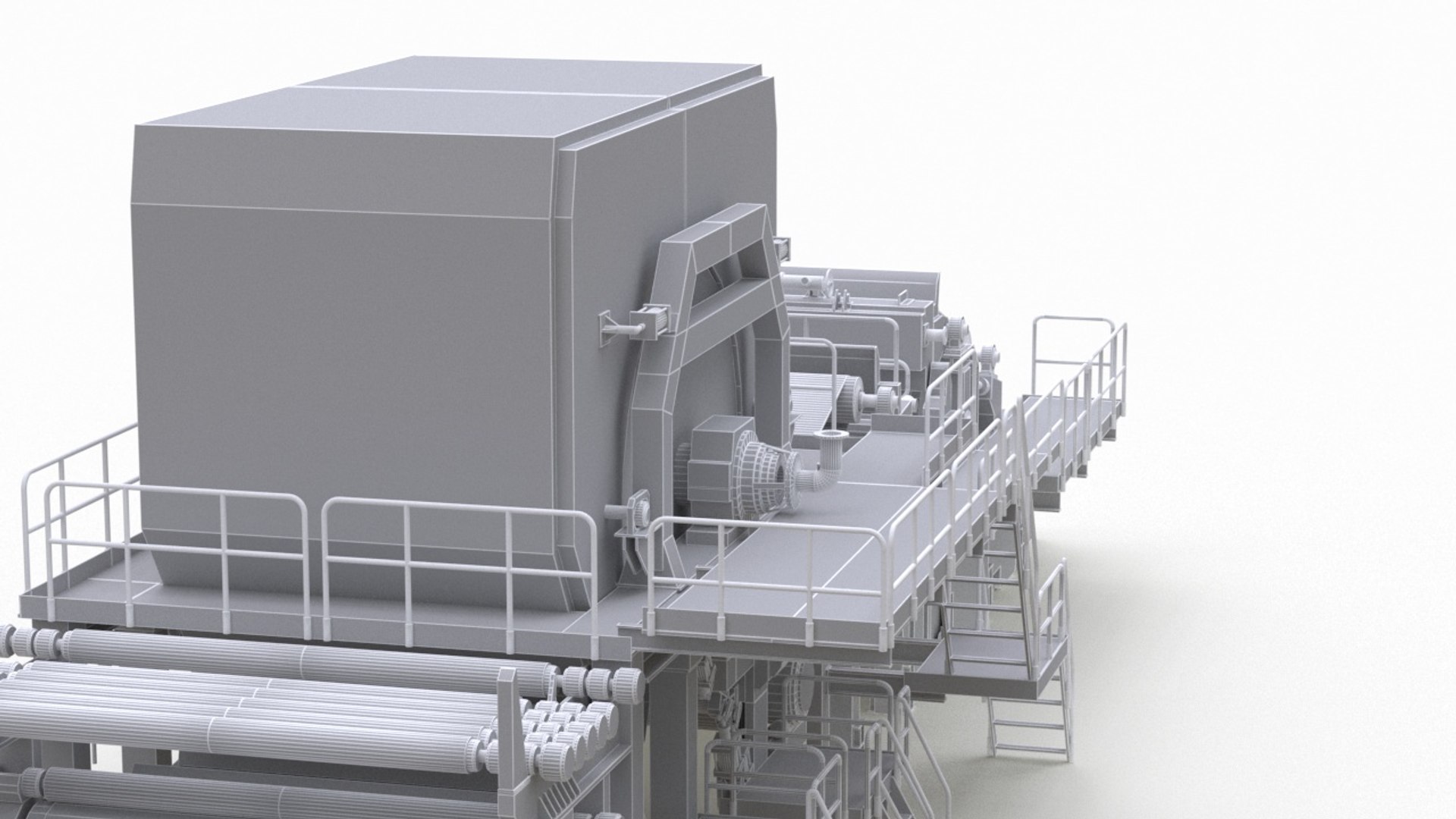 3D Paper Making Machine Model - TurboSquid 2265968