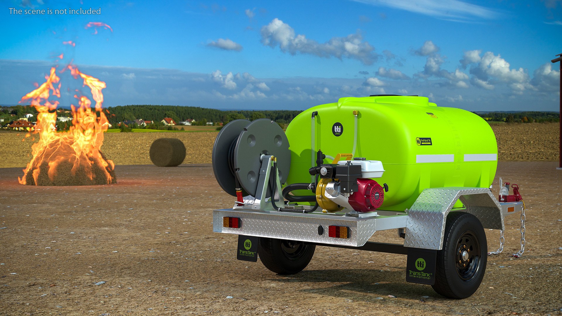 3D Fire Fighting Trailer Rigged Model - TurboSquid 2220679