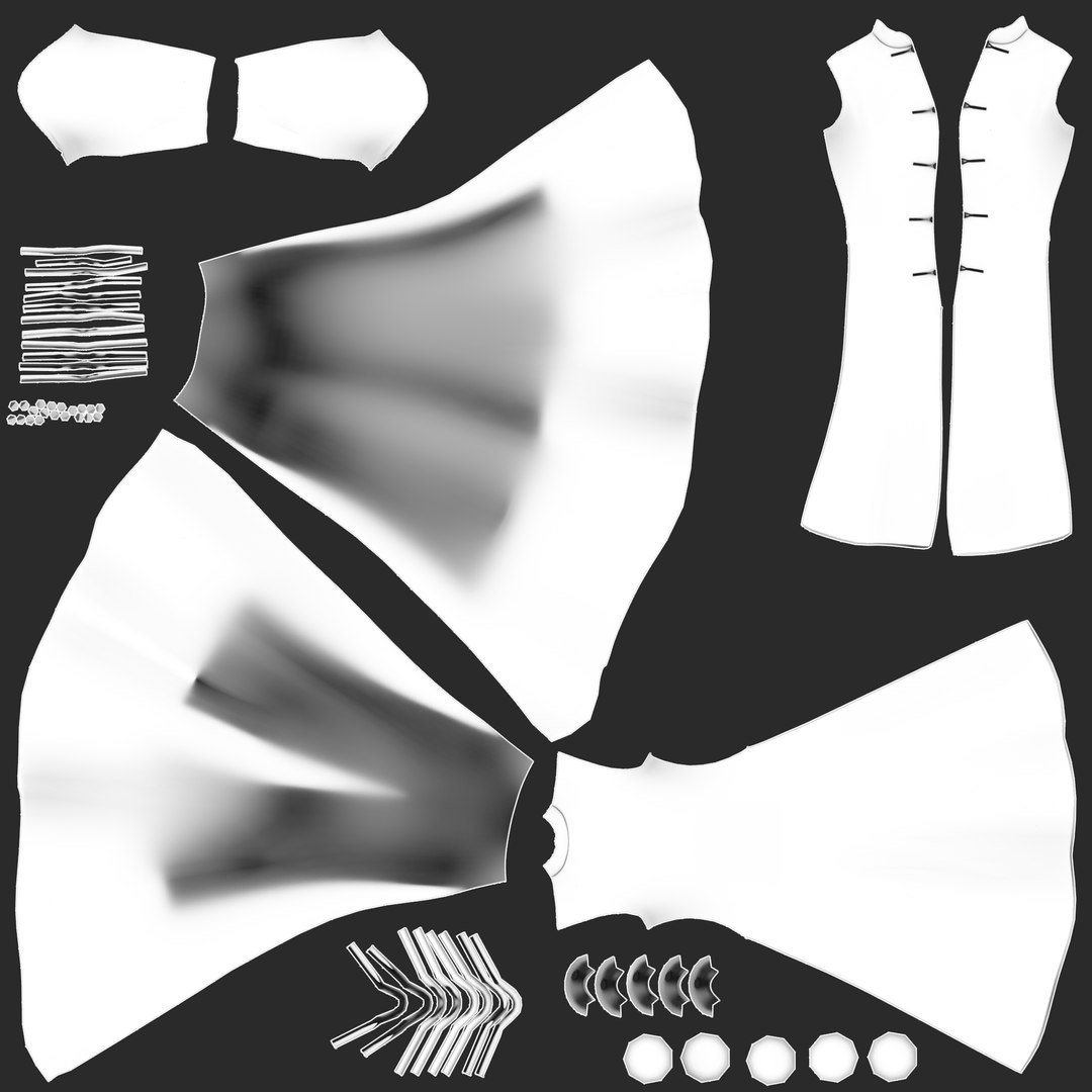 Asian Traditional Costume Dress With Hat 3D Model - TurboSquid 1976106