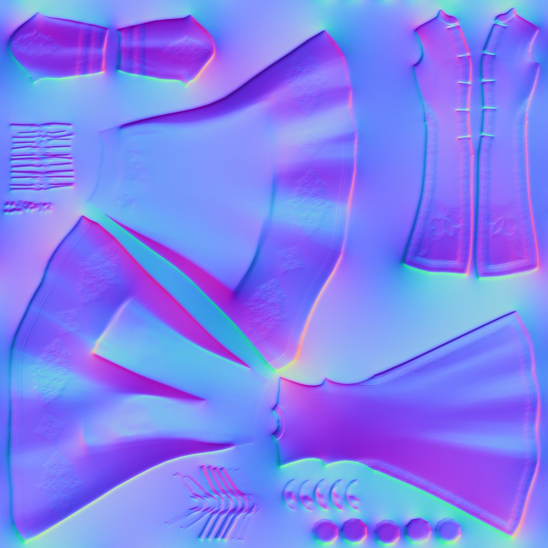 Asian Traditional Costume Dress With Hat 3D Model - TurboSquid 1976106